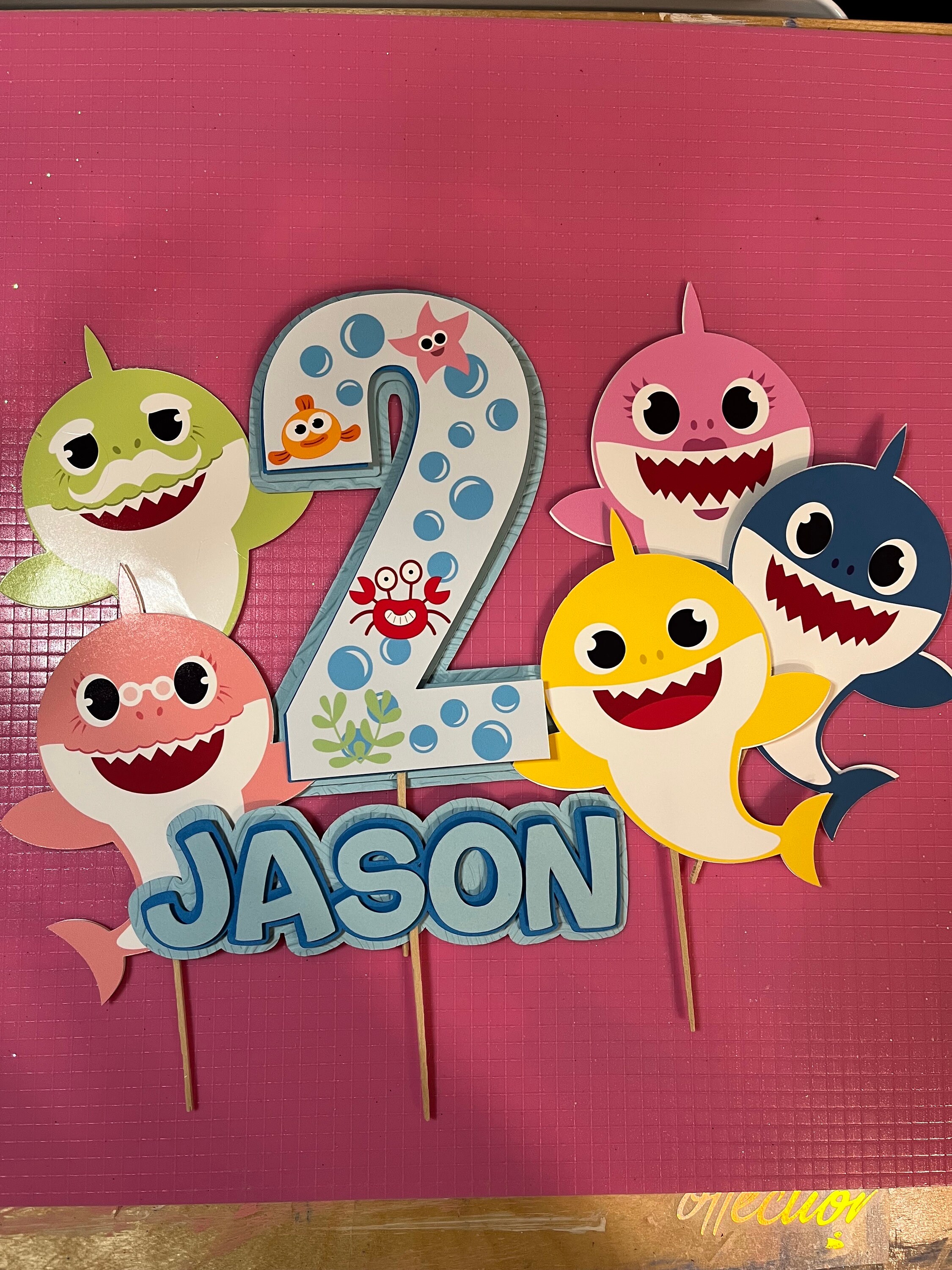 Custom Cake Topper Shark Inspired - Etsy