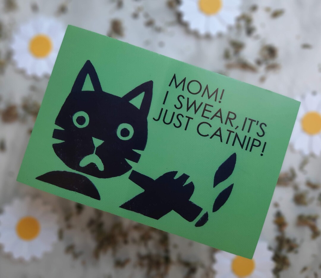 Cat Smoking Joint Sticker 2 X 3 in Waterproof Vinyl Sticker 420 Cat ...