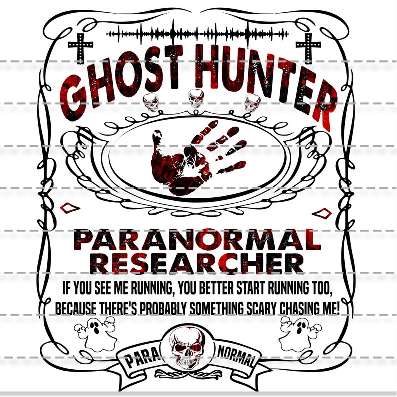Paranormal Researcher Ghost Hunter PNG File Download Only, Paranormal ...