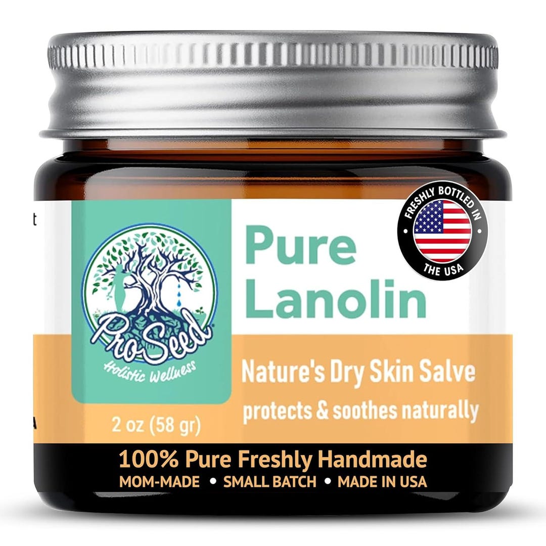 Pure Lanolin Balm, Nature's Dry Skin Salve, Mom-made Small Batch, USA ...