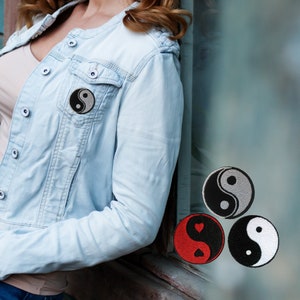 Yin Yang Patch Embroidery Patches Iron on Patches for Jeans Badge Patches for Jackets Applique ...