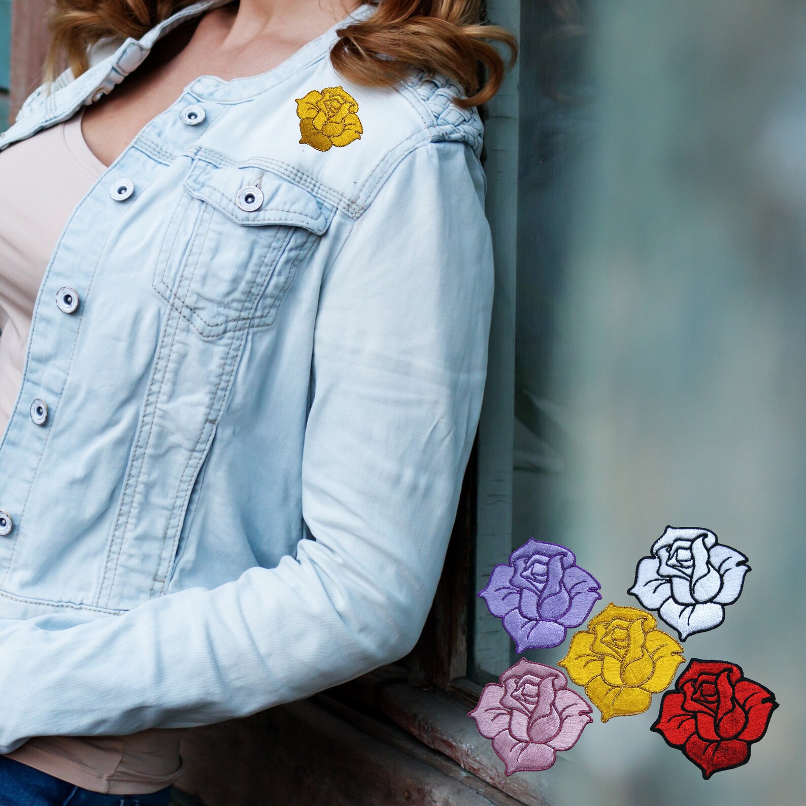 Roses Patch Embroidered Iron on Rose Patch Backpack Badge Rose - Etsy UK