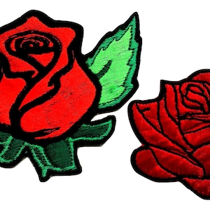 Rose Patch Flower Patches Embroidery Iron on Patches Jacket Flower ...