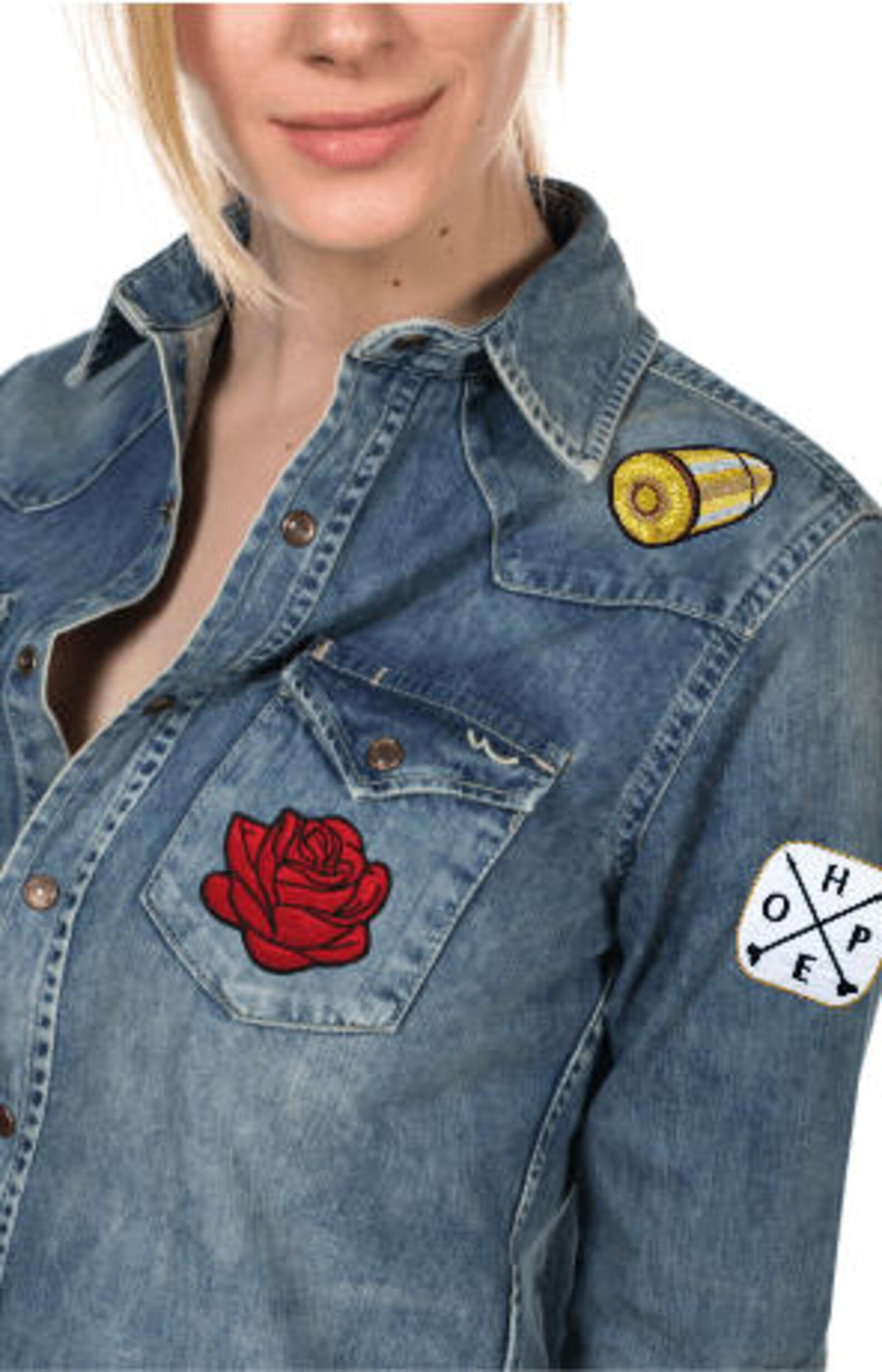 Rose Patch Flower Patches Embroidery Iron on Patches Jacket - Etsy