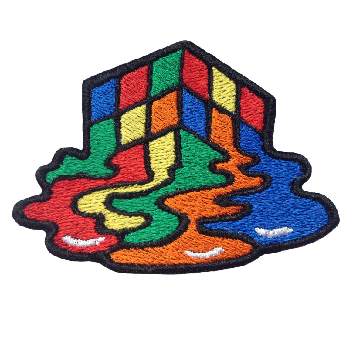 Melted Cube Embroidered Patches for Jackets Iron on Patches - Etsy