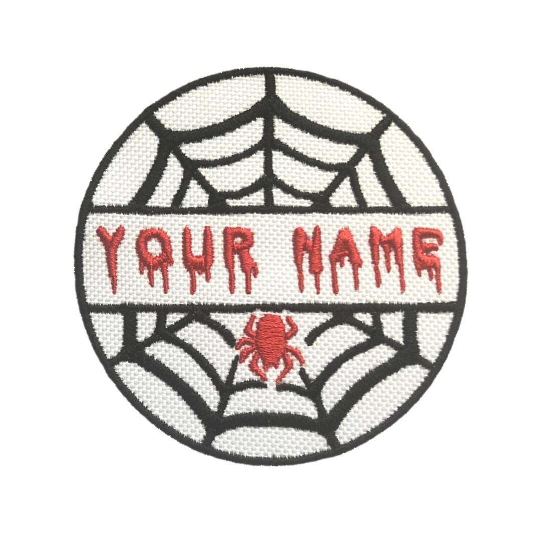 Spider Name Embroidered Halloween Costumes Patches Iron on Badge ...