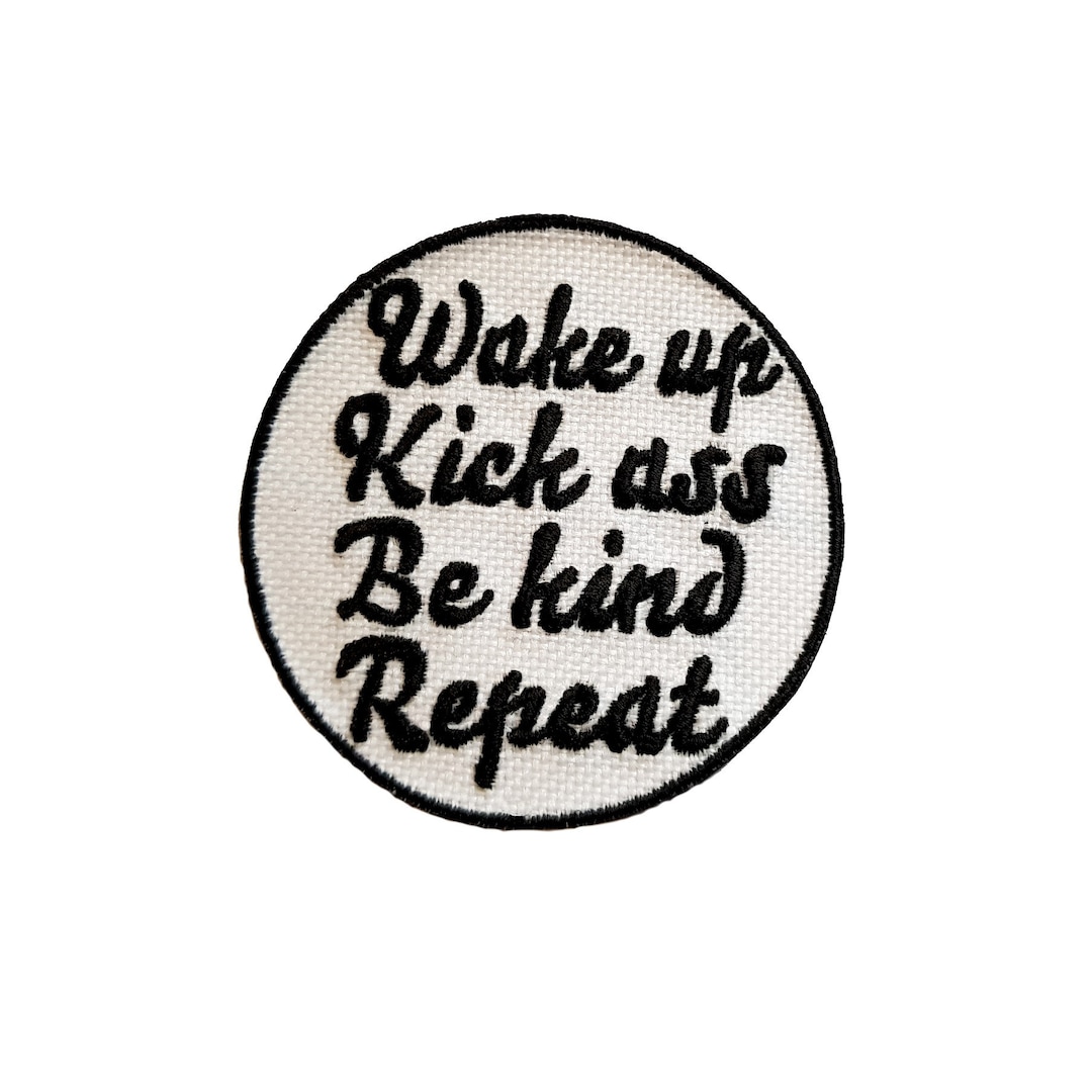Funny Quotes Embroidered Wake up Patch Iron on Badge Sew on Patches for ...