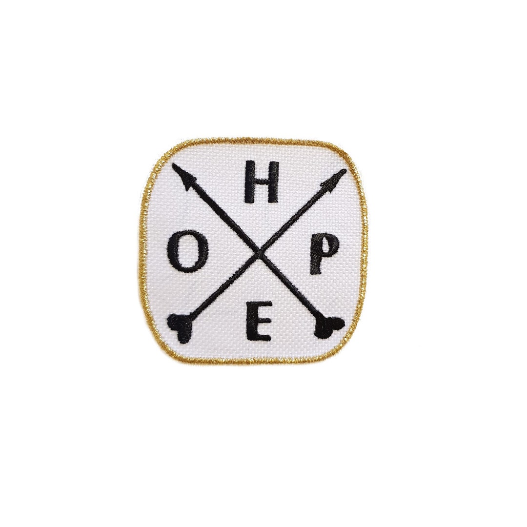 HOPE Quote Embroidered Patches Iron on Sew on Badge Patches for Jacket ...