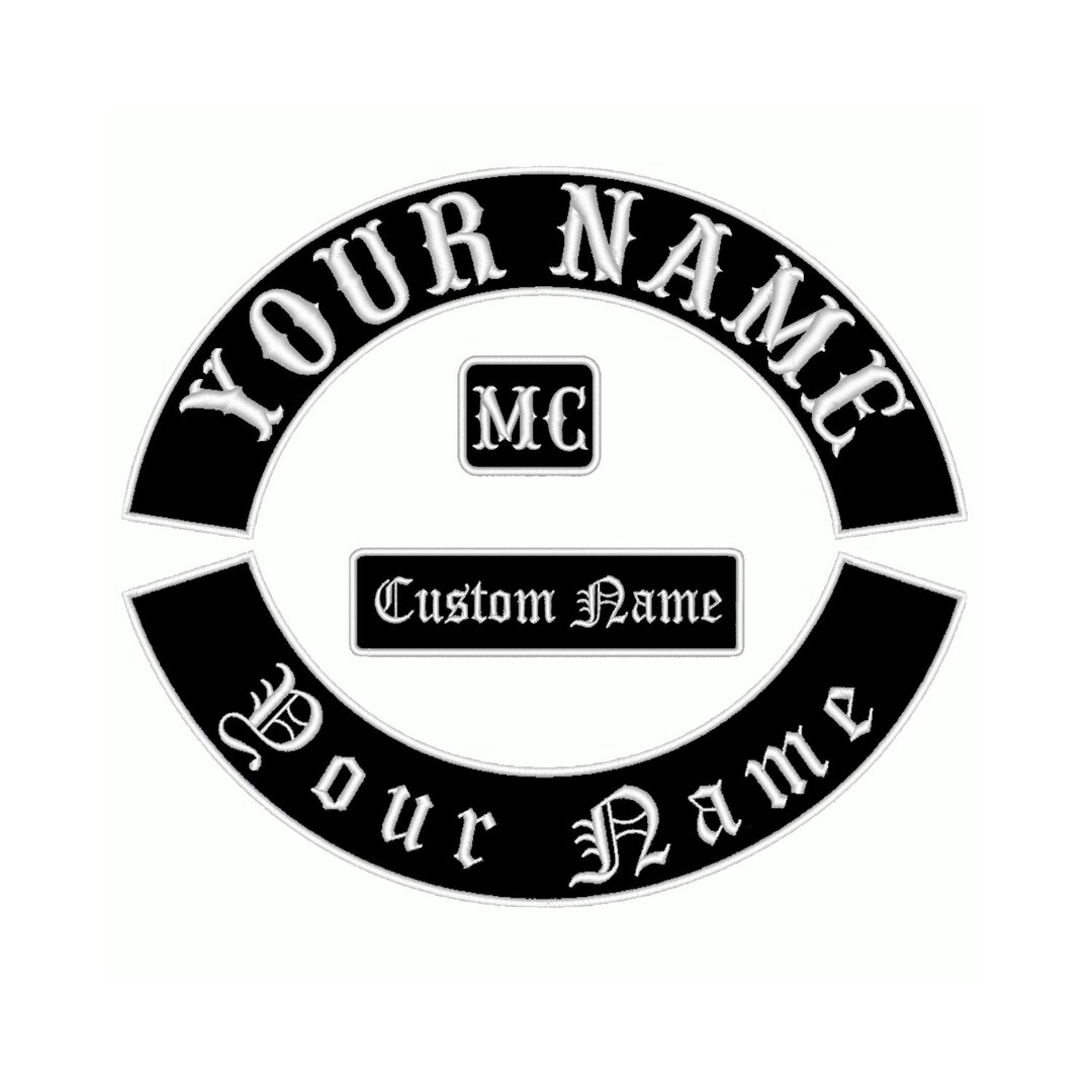 Custom Embroidery Rocker Patch: Motorcycle Club Jacket Tag - Etsy