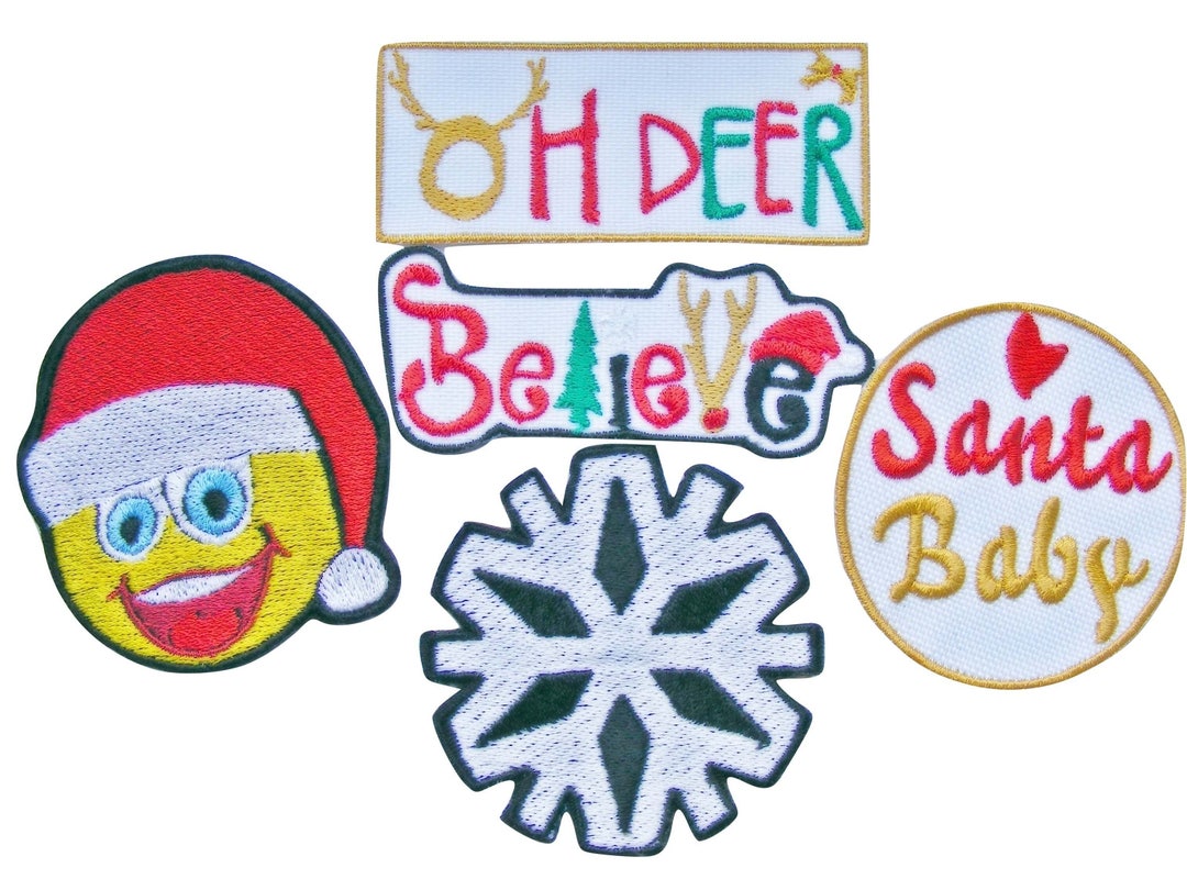 Christmas Party Dresses Embroidered Patches Iron on Patches for Jackets ...