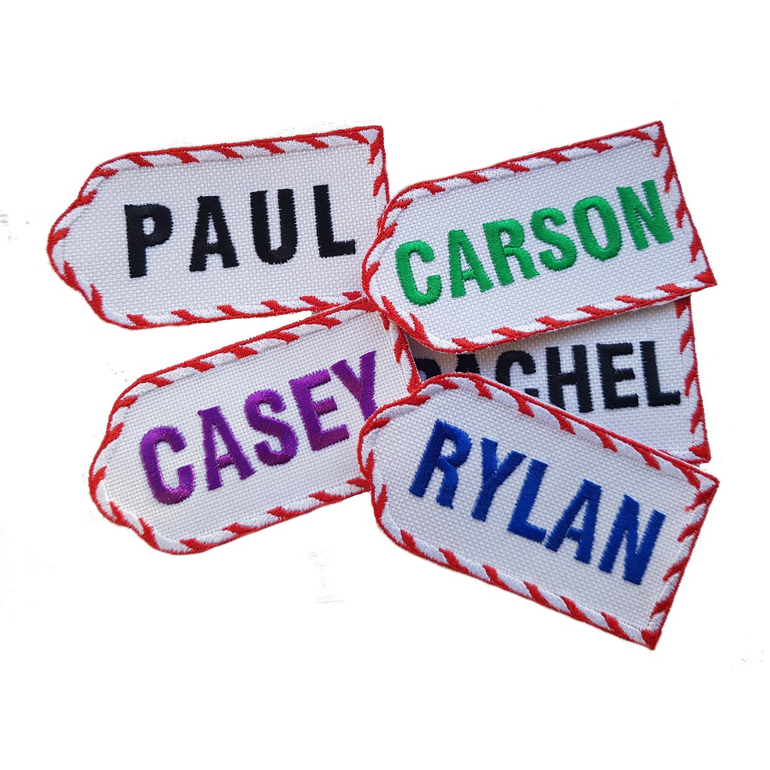 Personalized Christmas Stockings Label Iron on Sew on Badge Customized ...