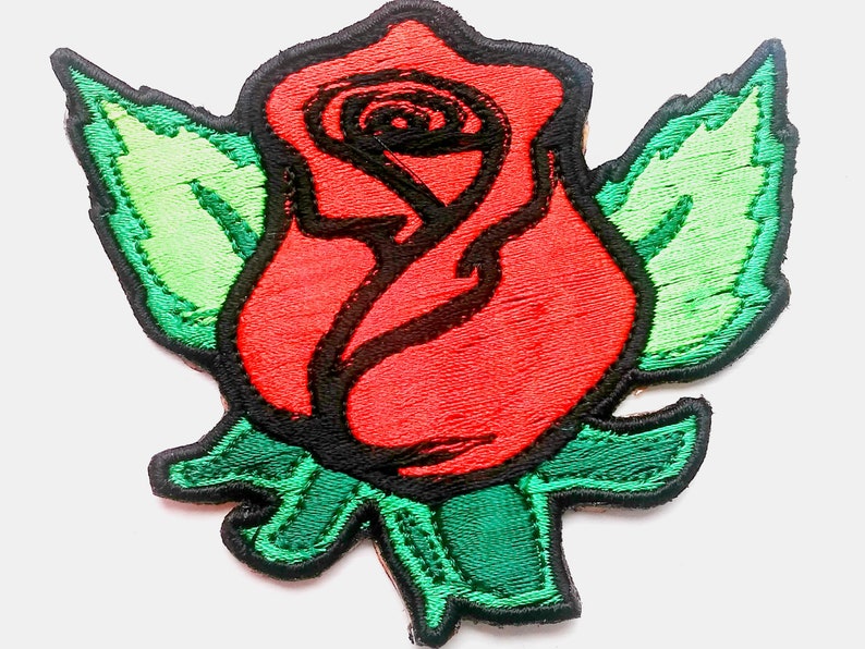 Rose Patch Flower Patches Embroidery Iron on Patches Jacket - Etsy