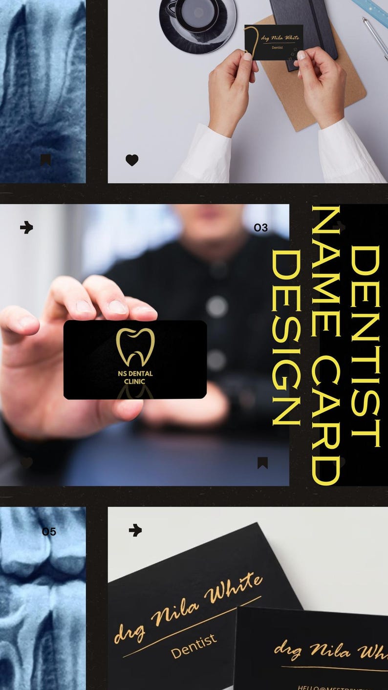 Name Card Design for Dentist or Dental Clinic - Etsy