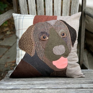 Chocolate Labrador Dog Pillow, Pet Pillow, Dog Decor, Dog Lover Gift ...