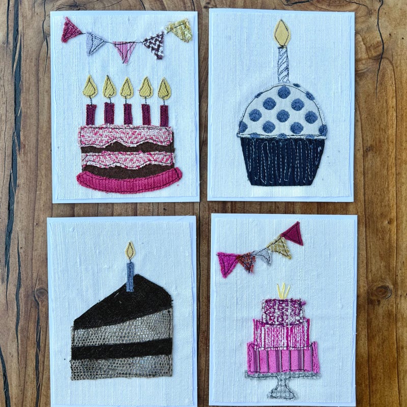 Fabric Greeting Cards - Etsy