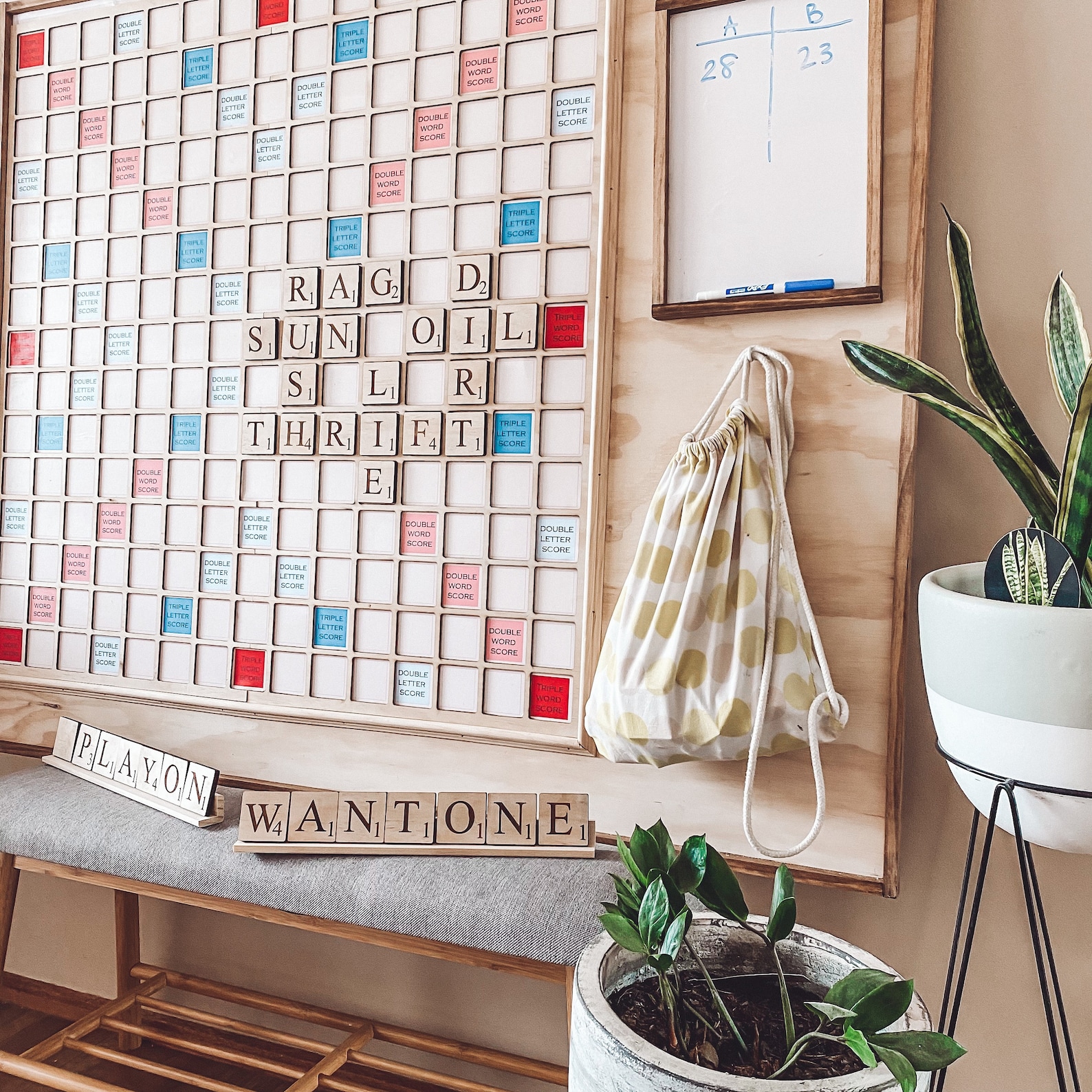 Giant Scrabble Style Wall Board Game - Etsy