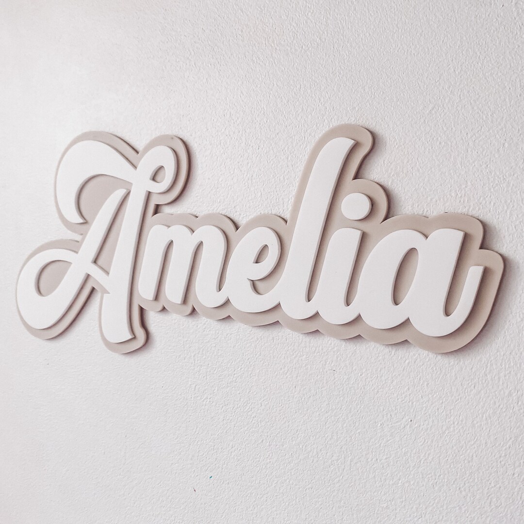 Layered Name Sign - Etsy