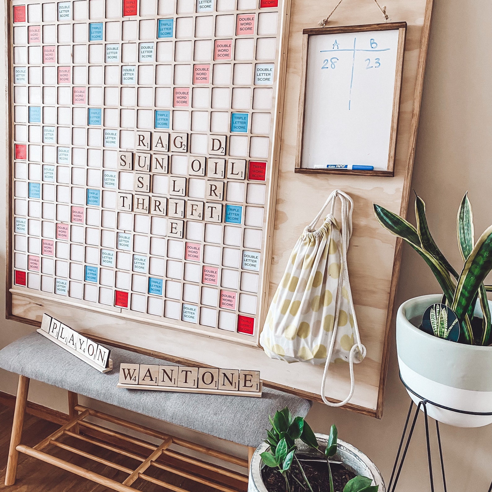 Giant Scrabble Style Wall Board Game - Etsy