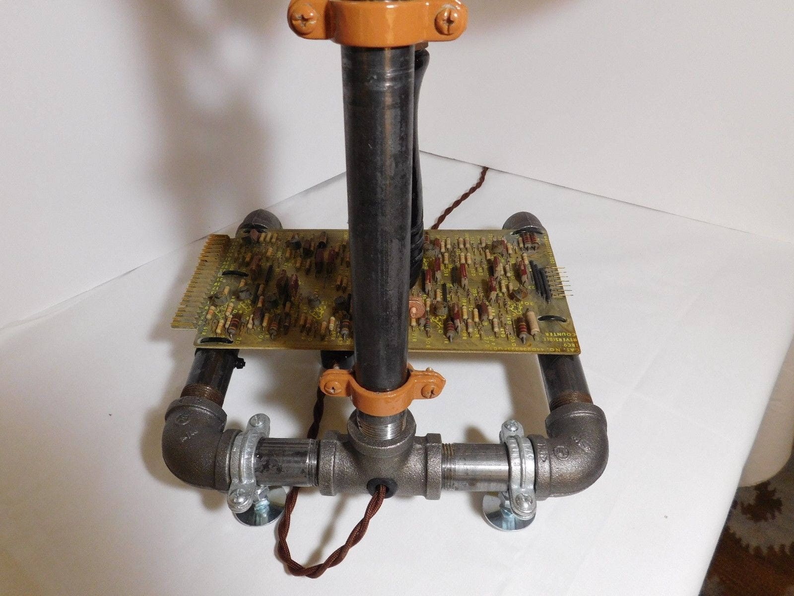 Steampunk Lamp - Circuit Board Lamp - 1920's Volt/cell Tester Lamp ...