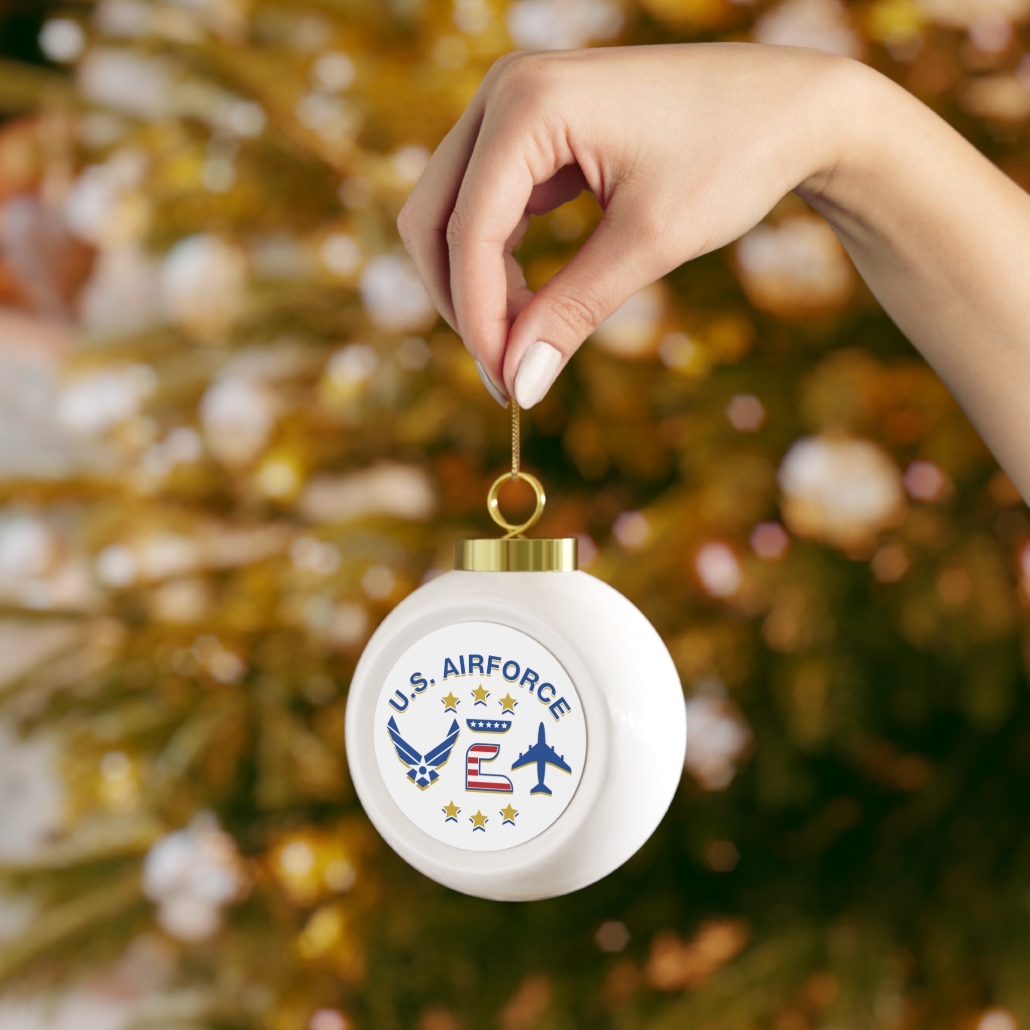 Air Force Veteran Ornament: 3" Ceramic Christmas Ball - Etsy