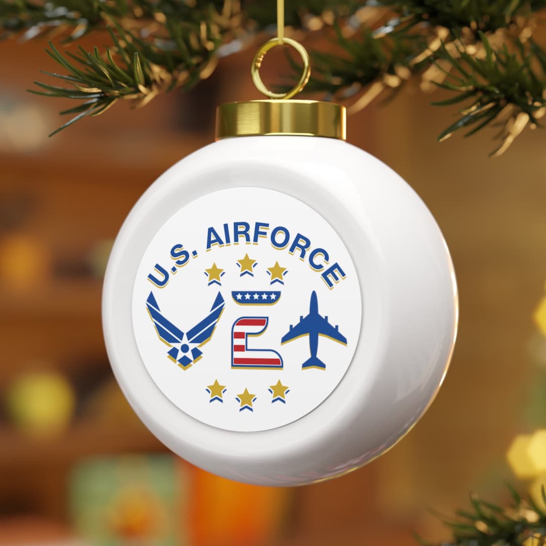 Air Force Veteran Ornament: 3" Ceramic Christmas Ball - Etsy