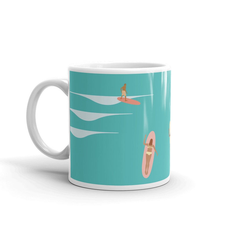 Surfer Mug / Bird Mug Cup / Surfer Girl Mugs / Surf Mug / Ocean Mug ...