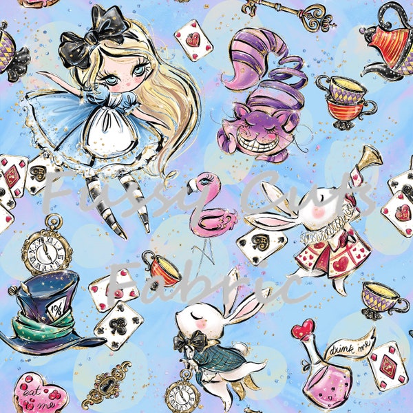 Alice in Wonderland Fabric - Etsy