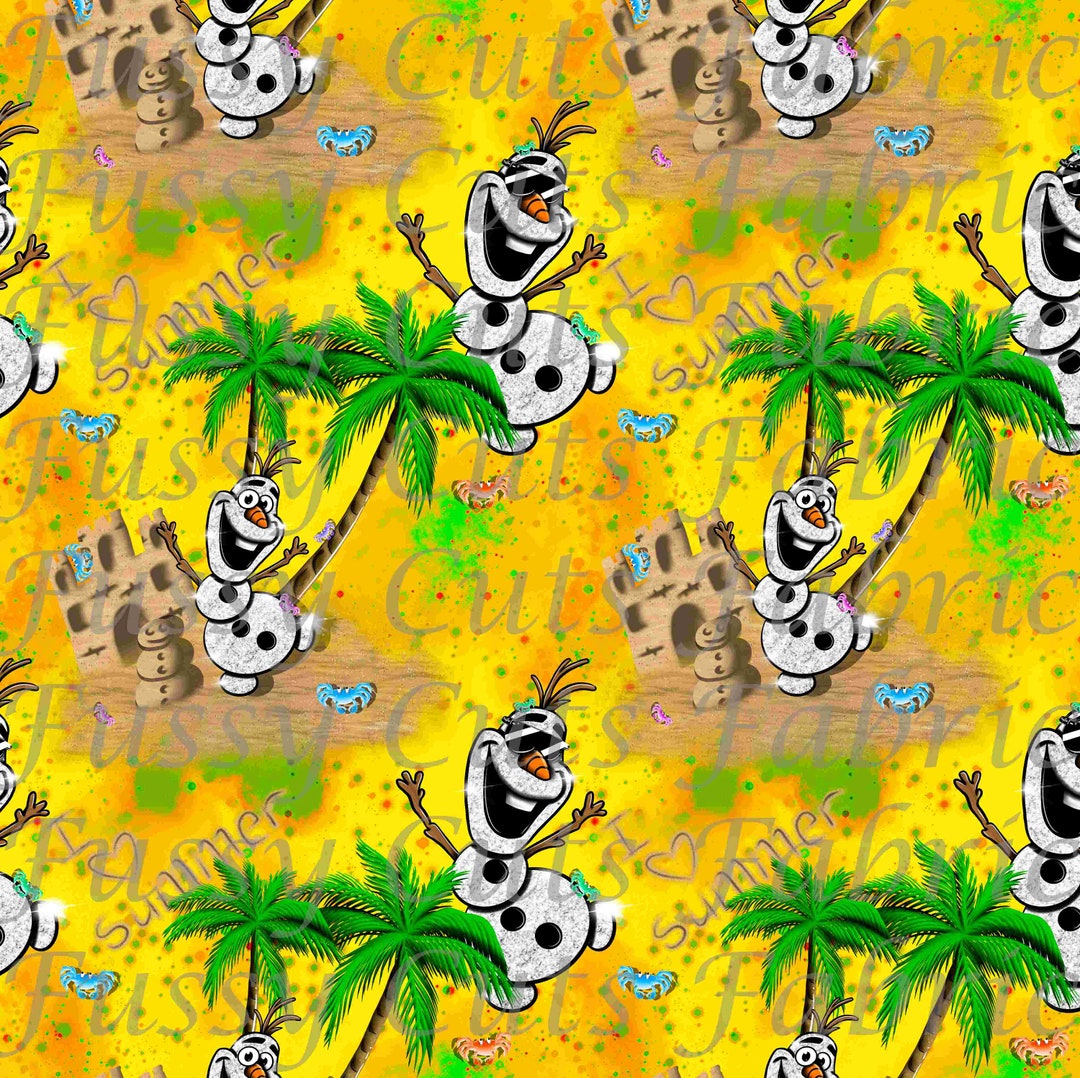 Olaf at the Beach Snowman Summer Summer Olaf Custom - Etsy