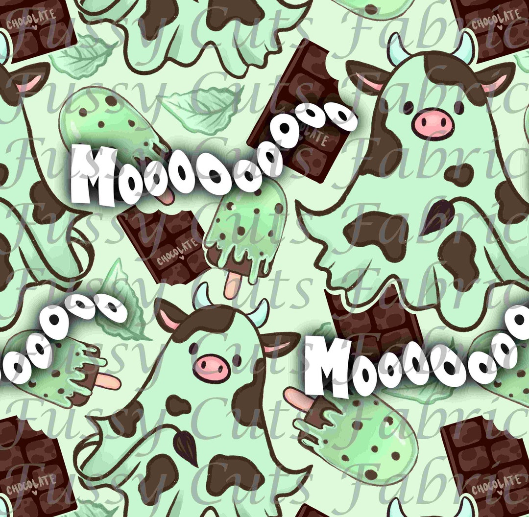 Mint Chocolate Boo Cow Hex Alternative Green Cow Ghosts - Etsy