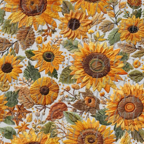Sunflower Fabric - Etsy