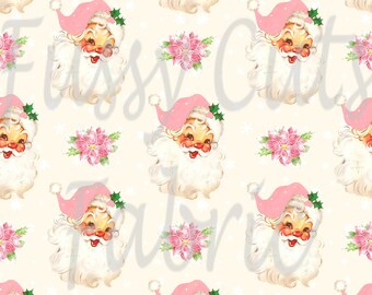 Pink Santa Fabric - Etsy