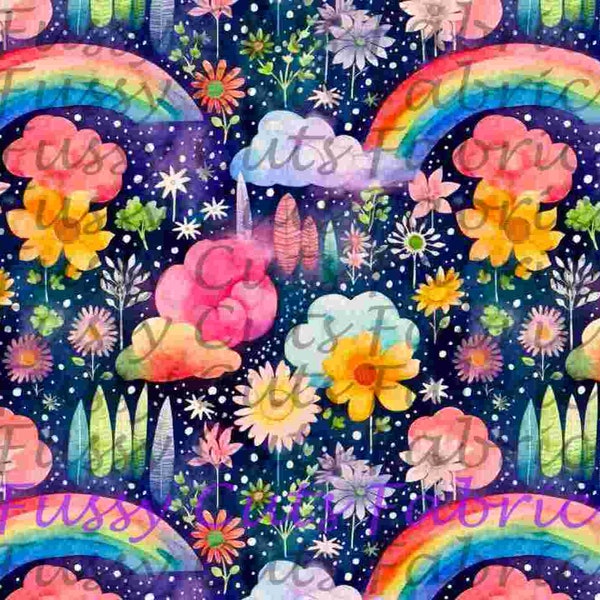 Bright Floral Fabric - Etsy