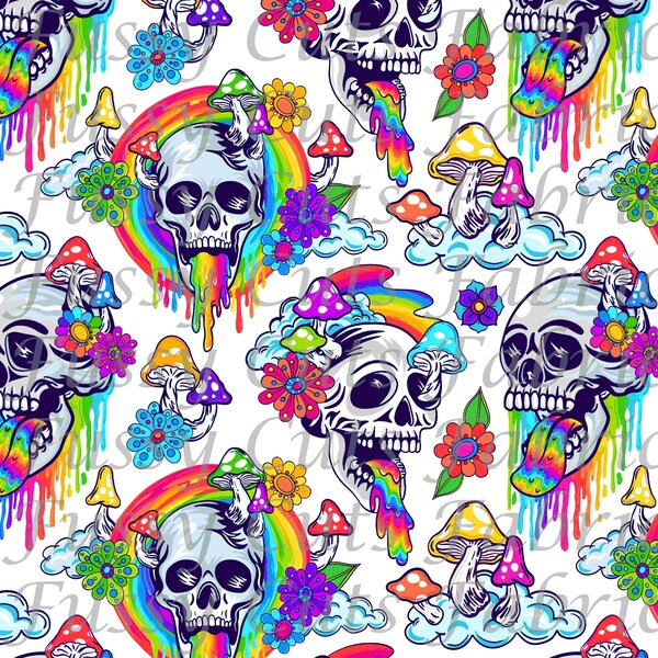 Skull Fabric - Etsy