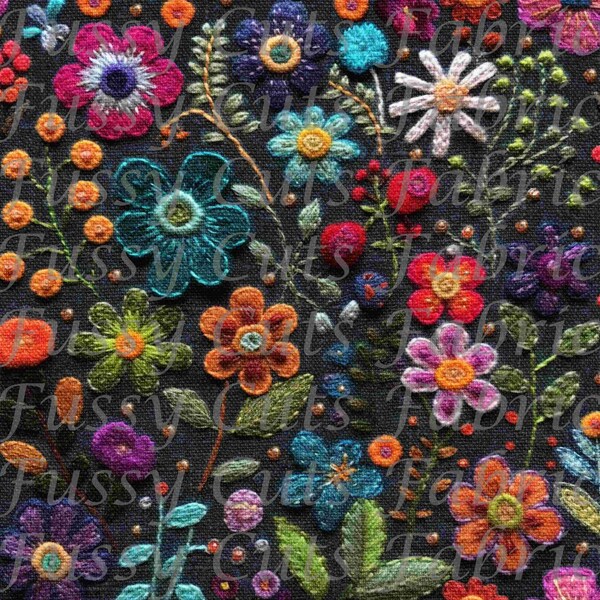 Bright Floral Fabric - Etsy