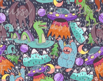 Cryptid Fabric - Etsy