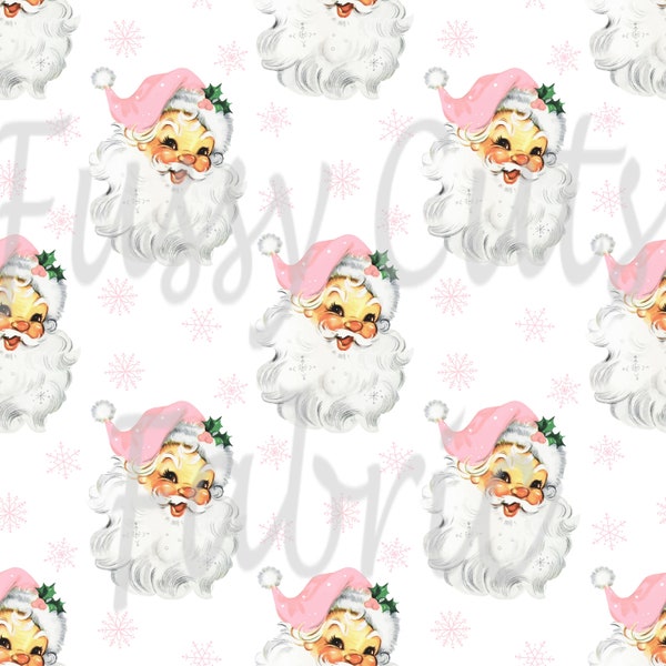 Vintage Santa Fabric - Etsy
