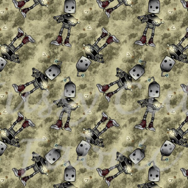 Robot Fabric - Etsy