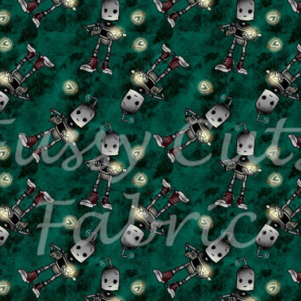 Robot Fabric - Etsy