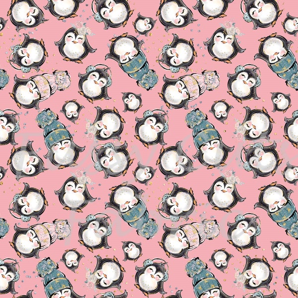 Penguin Fabric - Etsy