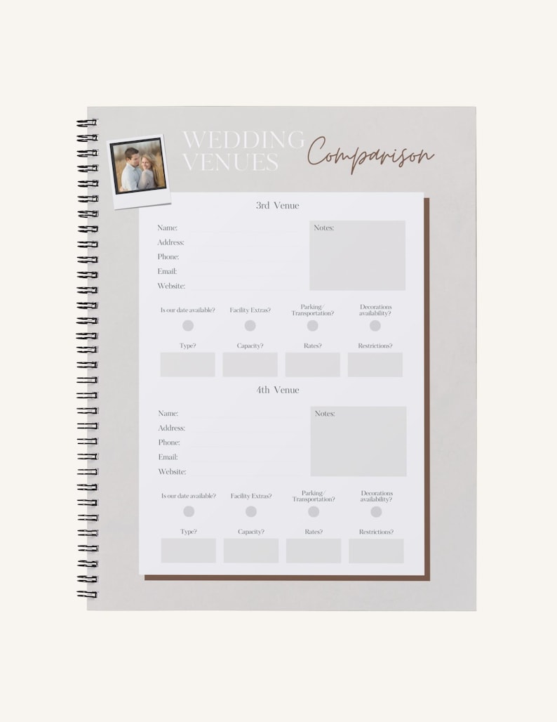 Wedding Venue | Customizable Couple Photo | Wedding Planner Instant ...