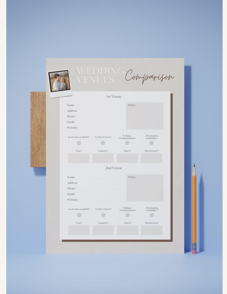 Wedding Venue | Customizable Couple Photo | Wedding Planner Instant ...