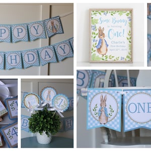 Peter Rabbit Birthday Decorations Package, First Birthday Party Decor ...