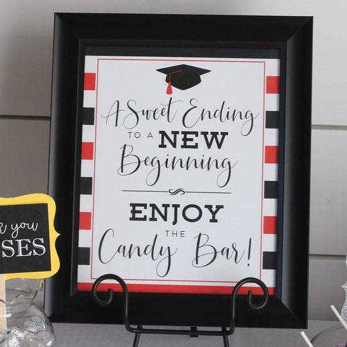 Graduation Candy Bar Sign Graduation Party Decor Grad Candy - Etsy