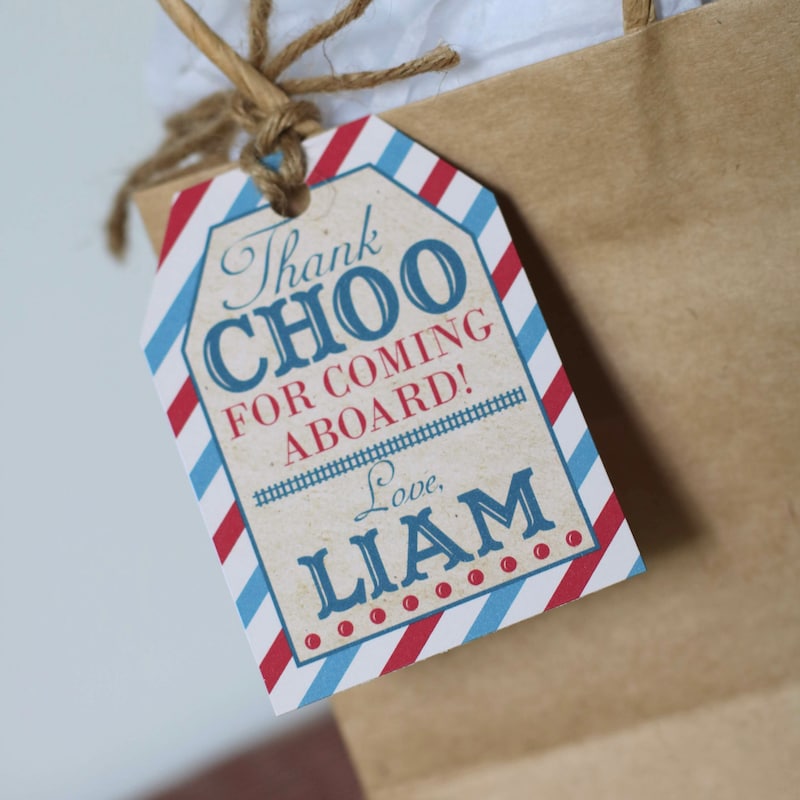Train Thank You Tags - Etsy