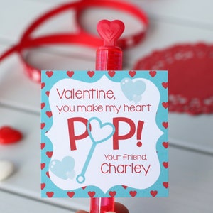 Bubble Valentine, Printable "you Make My Heart Pop!" Valentine ...