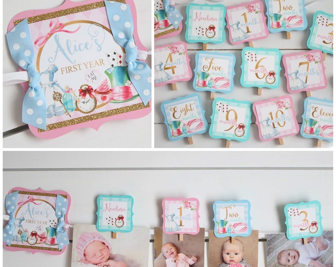 Alice in Onederland First Birthday Decorations Onederland 12 Month ...