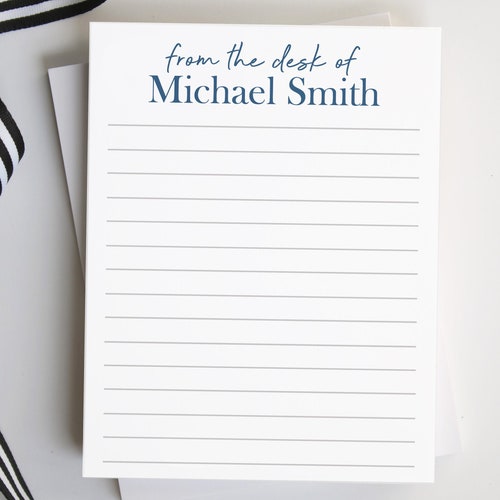 From the Desk of Notepad Personalized Notepad for Men | Etsy