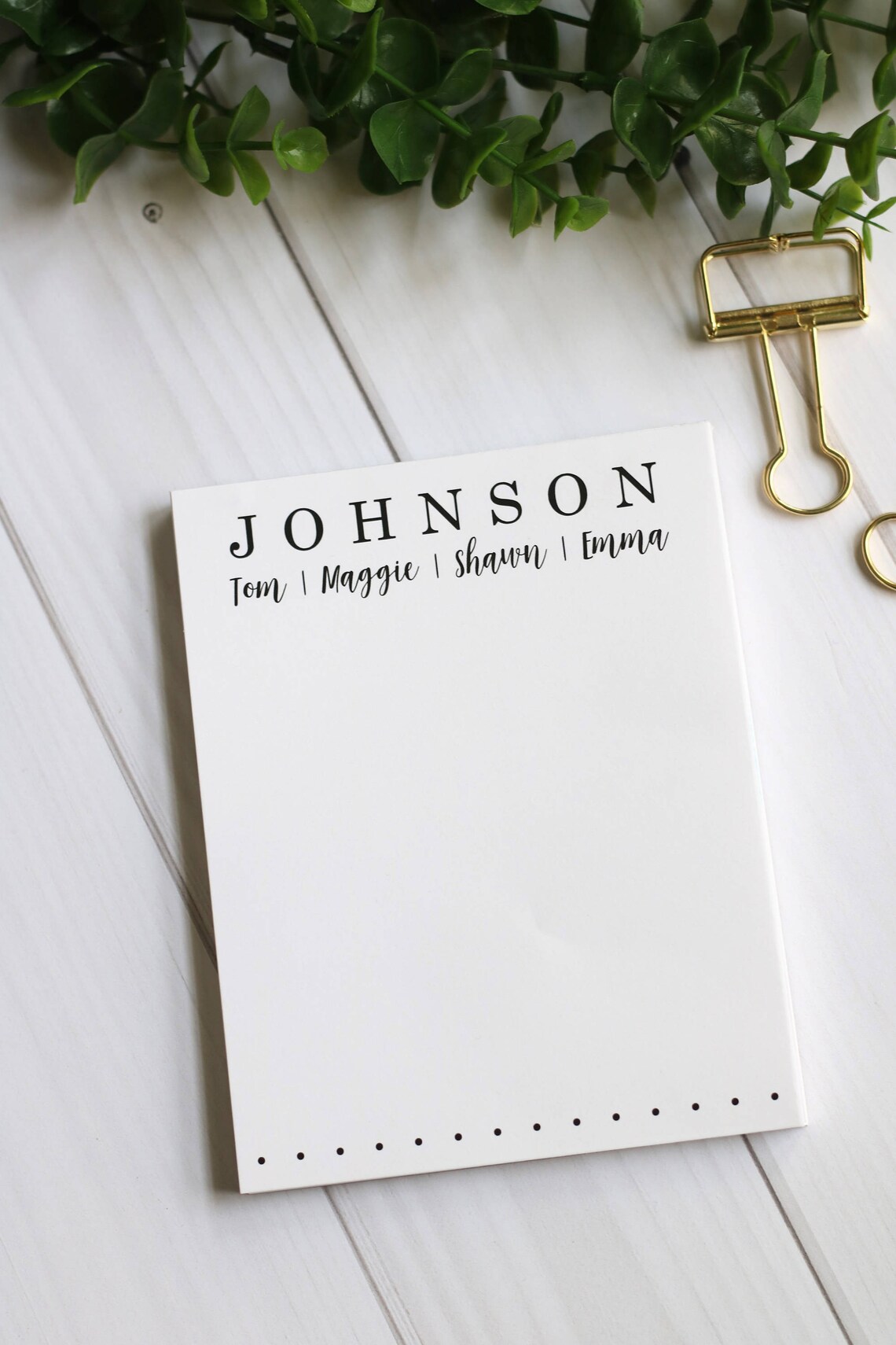 Personalized Notepad Gift Personalized Notepad for Family or | Etsy