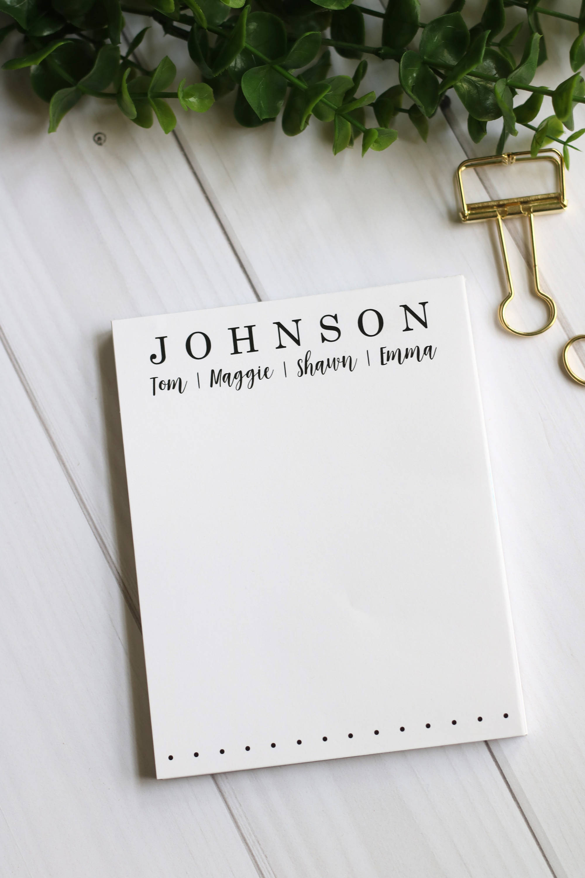 Personalized Notepad Gift Personalized Notepad for Family or | Etsy