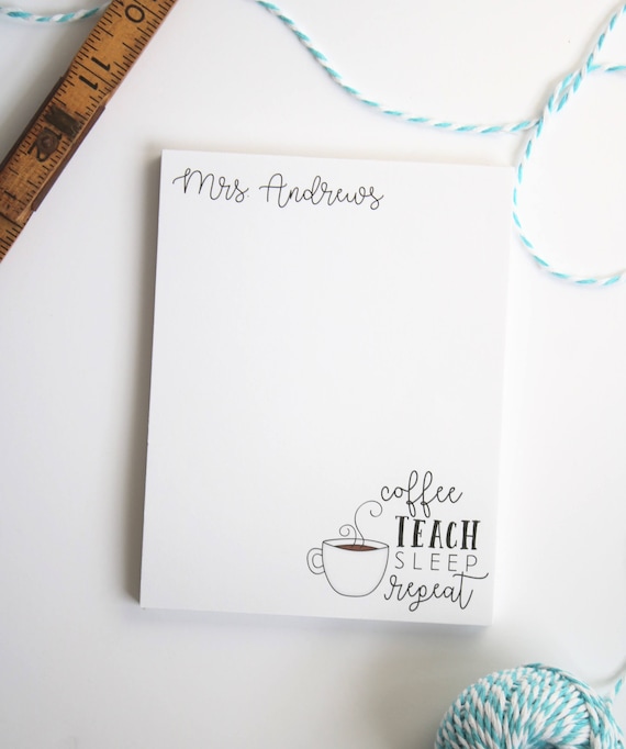 Personalized Teacher Notepad Teacher Appreciation Gift - Etsy